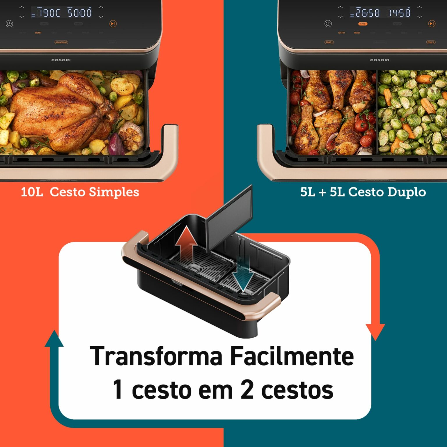 Air Fryer Cosori Dual Blaze Twinfry™ Chef Edition 10L - Cosori Portugal